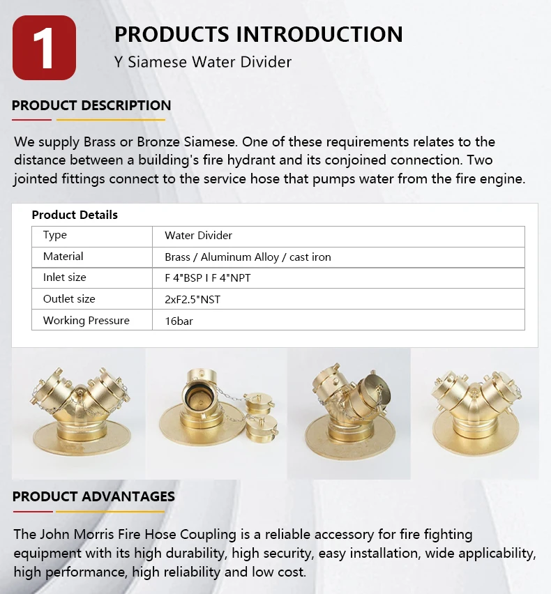 Wholesale Fire Fighting Equipment Indoor Fire Hydrant 16 Bar Y Siamese ...