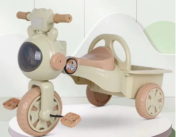 Children's Tricycle With Rear Bucket Large Carriage Baby Bicycle Double ...