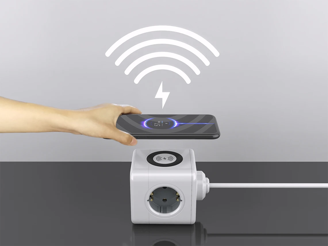 2023 New Eu/us Mobile Phone Accessories Power Cube 2 Usb Socket Fast ...