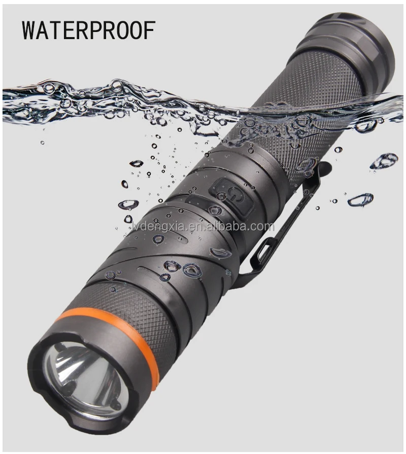 Magnetic Waterproof LED Flashlight with White & Red Light - 90 Degree ...
