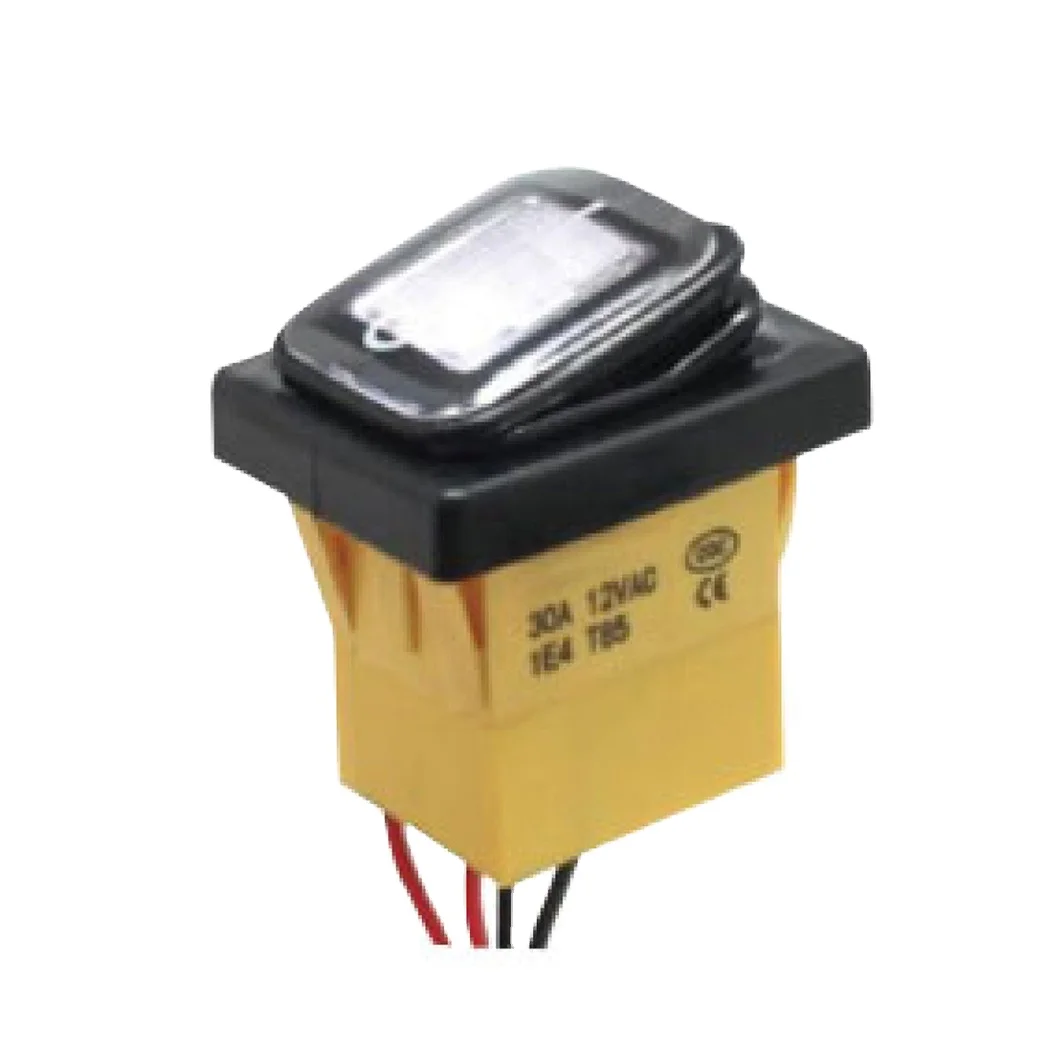 waterproof Rocker Switch 16A 250V 4 pin on off illuminated rocker ...