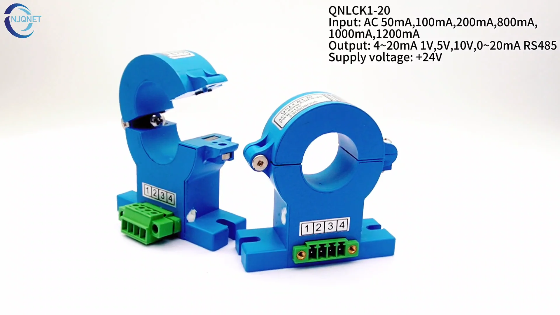 Leakage Current Sensor Qnlck1-20 Ac 50ma 200ma 800ma 1200ma / Dc 4-20ma 5v Current Transmitter ...