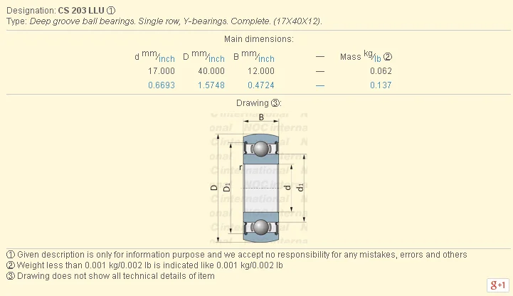 Deep Groove Ball Bearing CS203-2RS CS203LLU CS203LD1N| Alibaba.com
