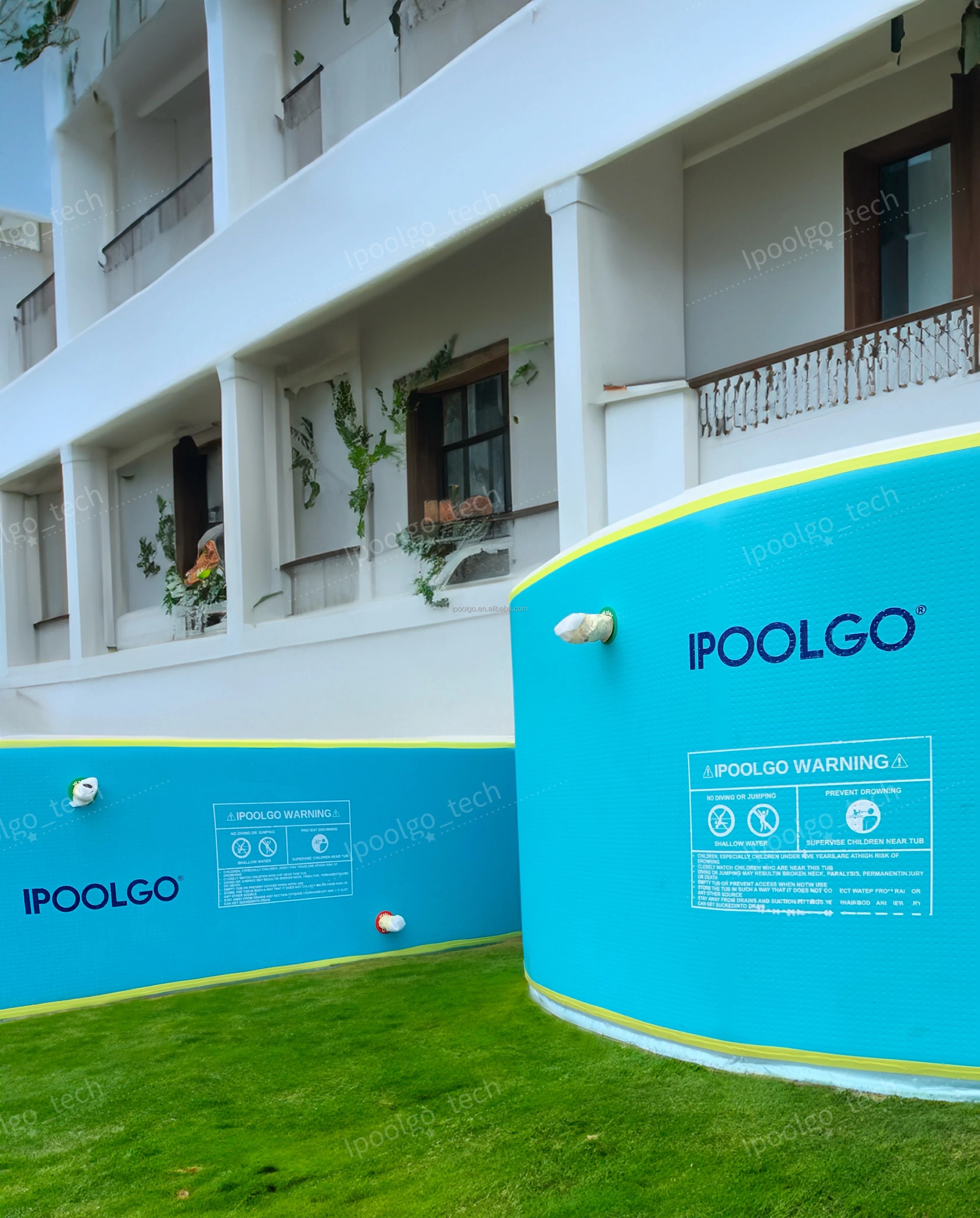 IPOOLGO Collapsible PVC Inflatable Pool - Outdoor Fun