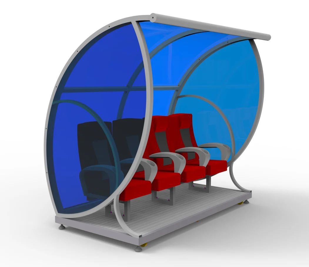 Luxury Soccer Dugout Player Bench Seats with Aluminum Pedestals