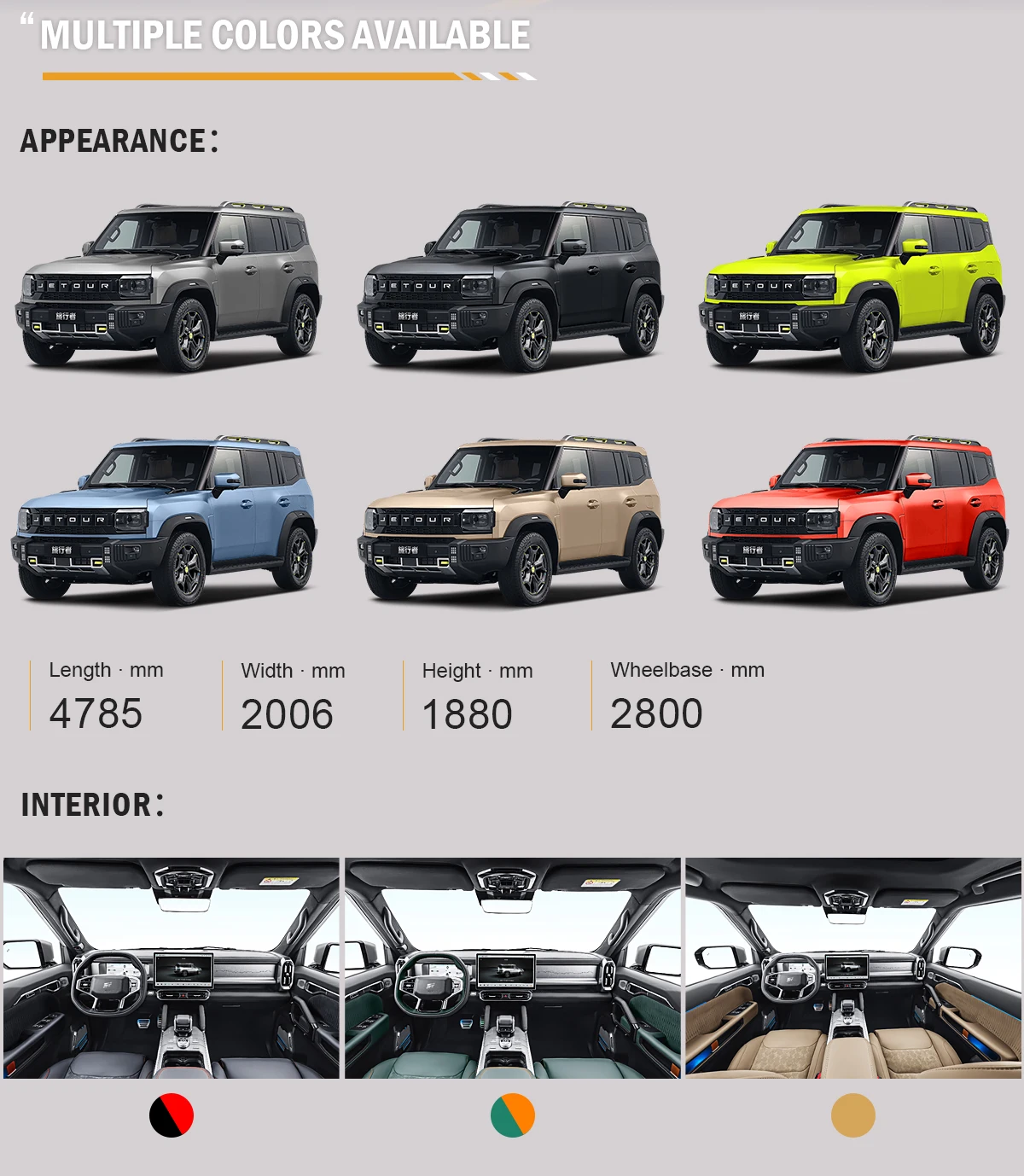 2024 Jetour Traveller Chery T2 4WD - High Speed Gasoline Car