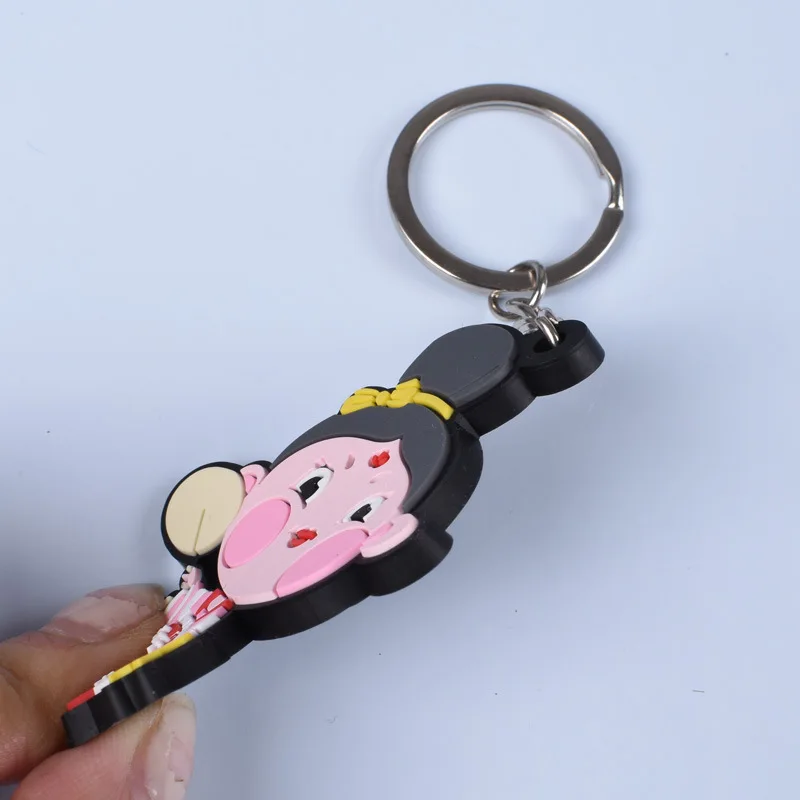 Custom Rubber Pvc Keychain 3d Logo Custom 2d Silicone Key Chain / Soft ...