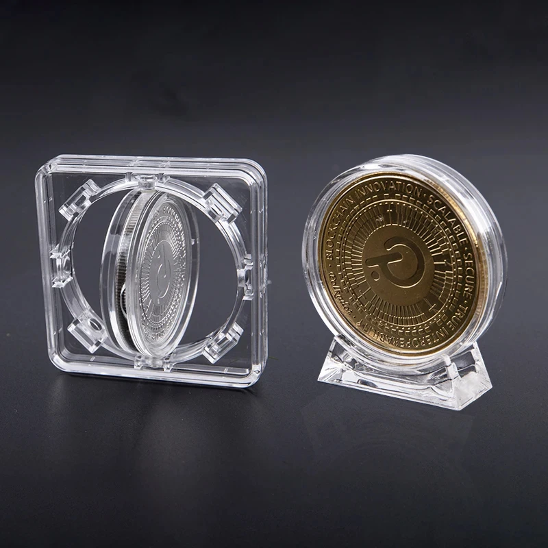 Acrylic Coin Holder Stand Lightweight Colorid Multiple Plastic Coin ...