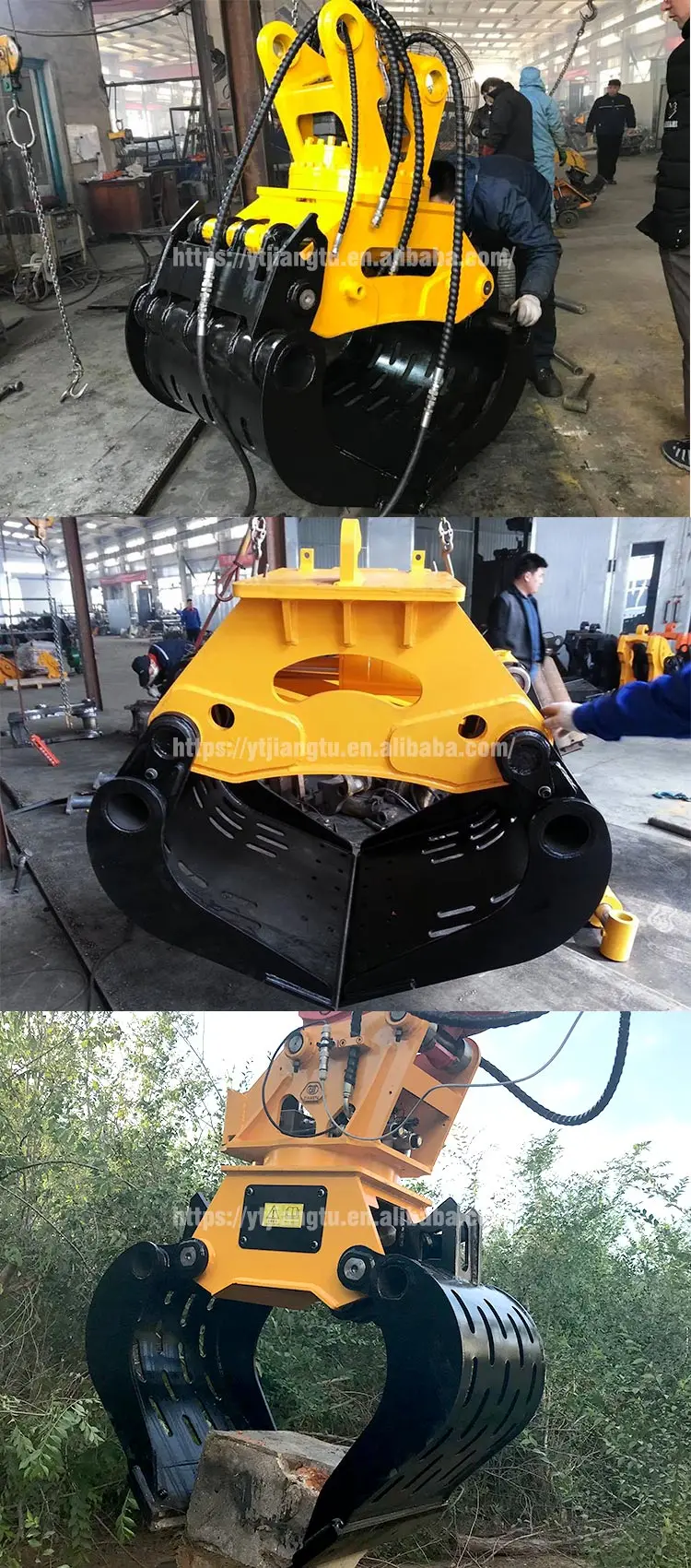 Excavator Demolition Hydraulic Rotating Grapple Scrap Metal Grab For ...