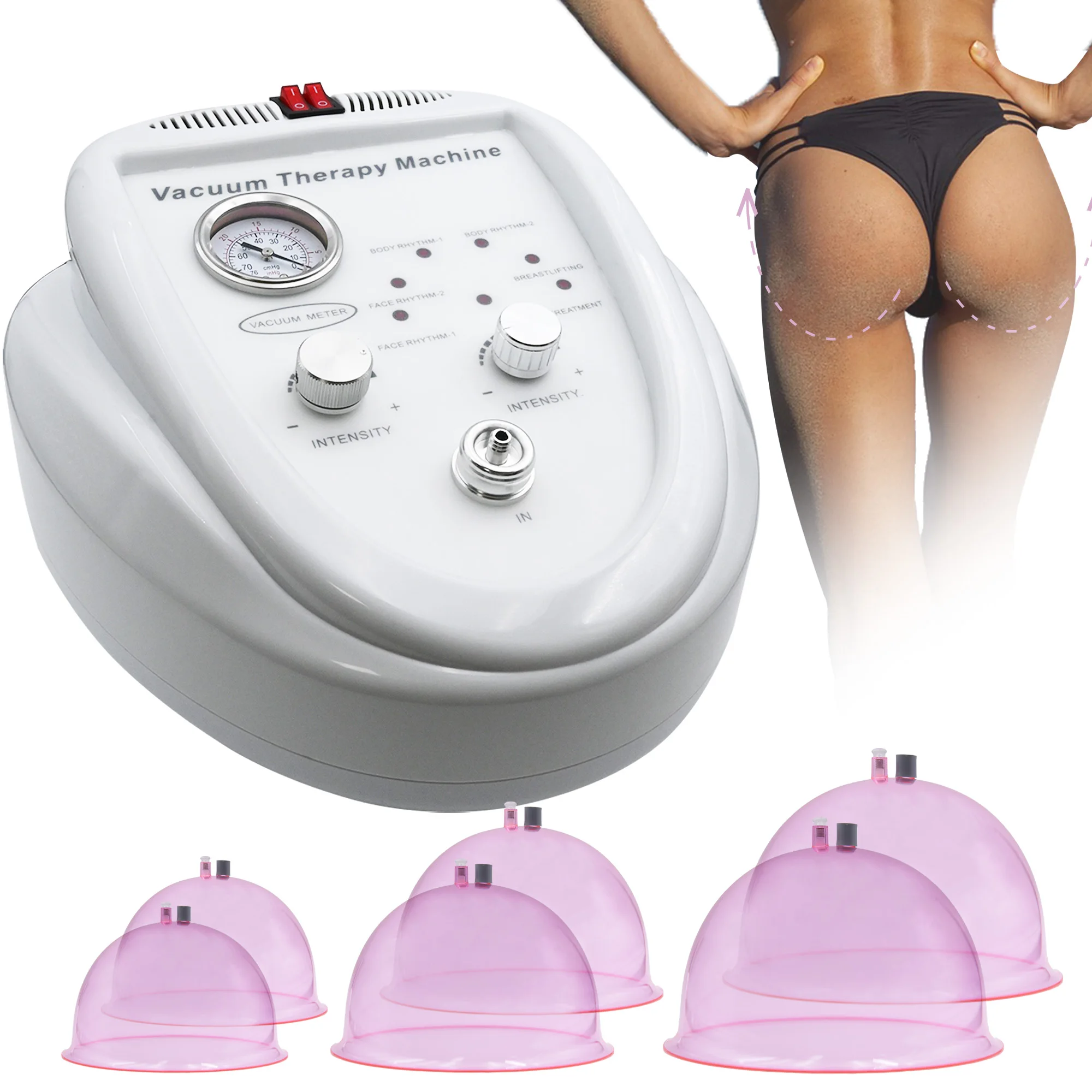 Buttock Vacuum Butt Lifting Enlargement Cupping Breast Therapy Enhance Massage Machine Suction ...