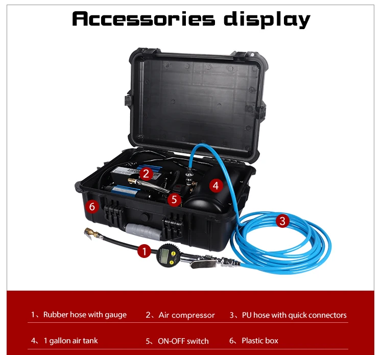 Double Cylinders Compressor - Heavy Duty Tire Air Compressor 12volt
