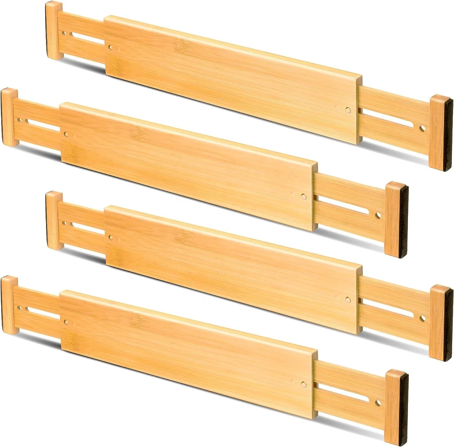 Customized wooden Adjustable Bamboo Drawer Dividers Expandable Drawer ...