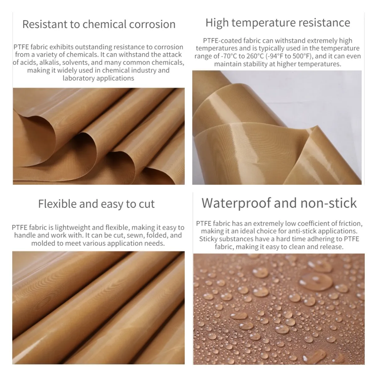 Ptfe Coated Fiberglass Fabric High-temperature Cloth - Buy High ...