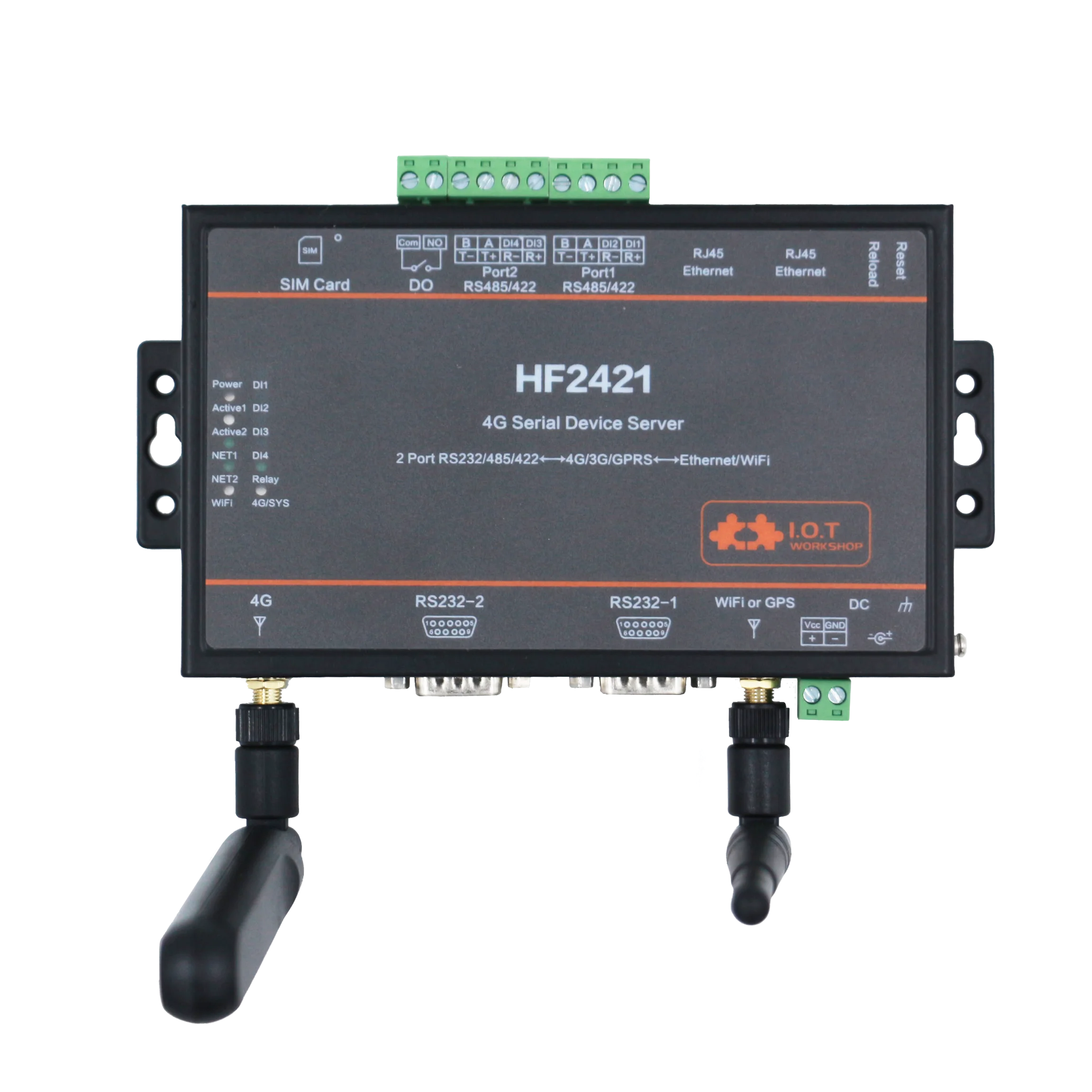 Hf2421 4g Gnss Serial Device Server Rs232 Rs485 Rs422 A Ethernet 3g ...