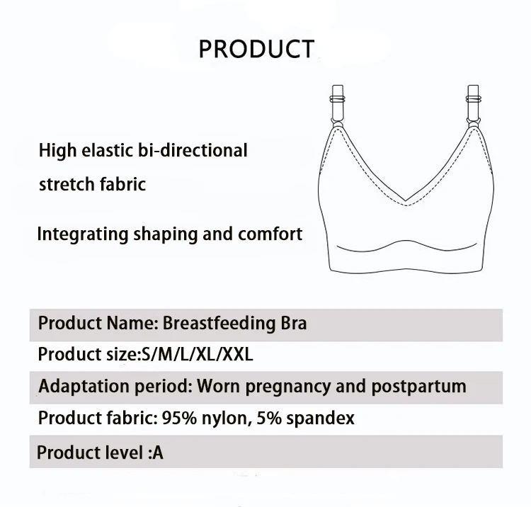 Nursing Bra Comfortable For Breastfeeding Maternity Bras Push Up Silk ...