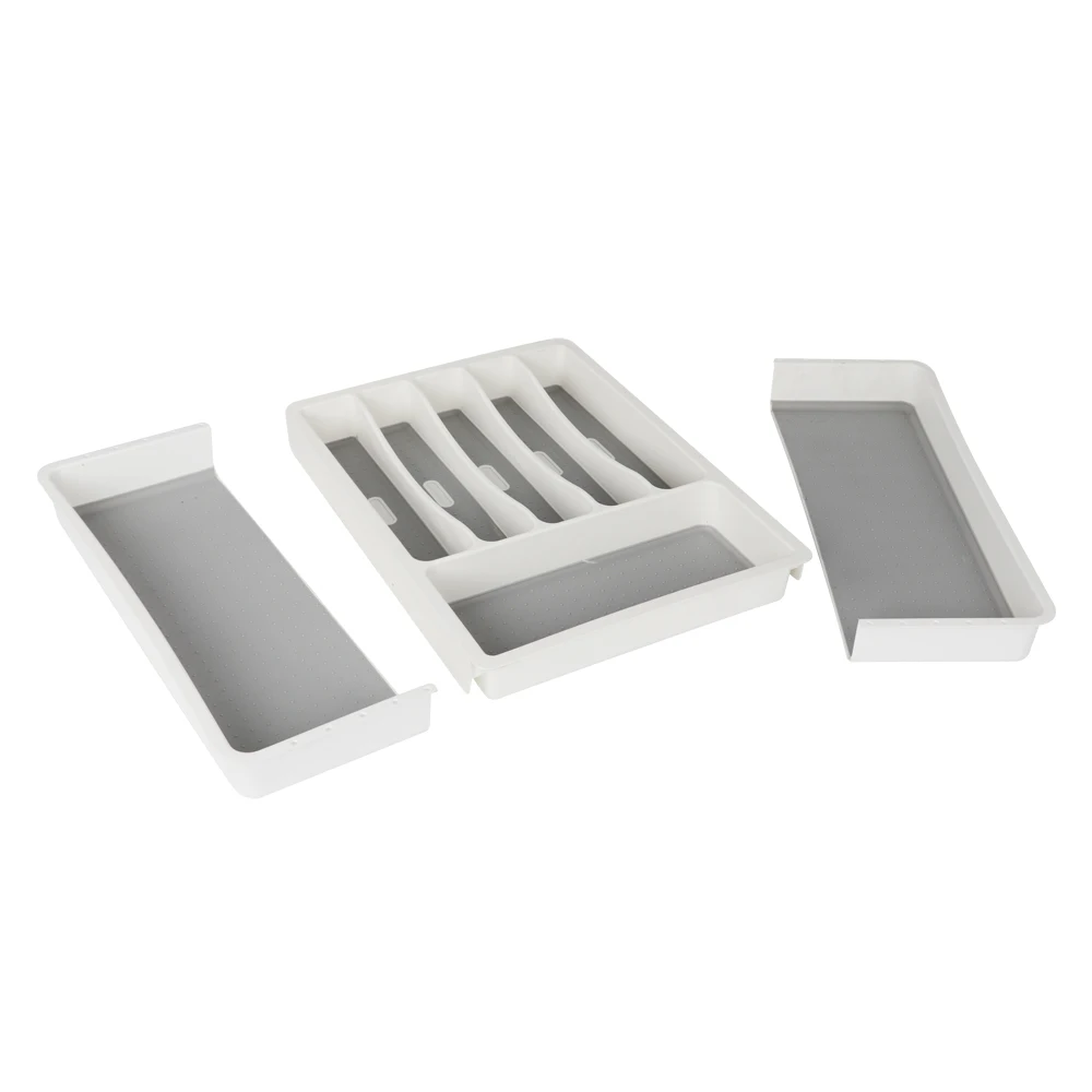 Kitchen Expandable Drawer Organizer Plastic Removable Compartments ...
