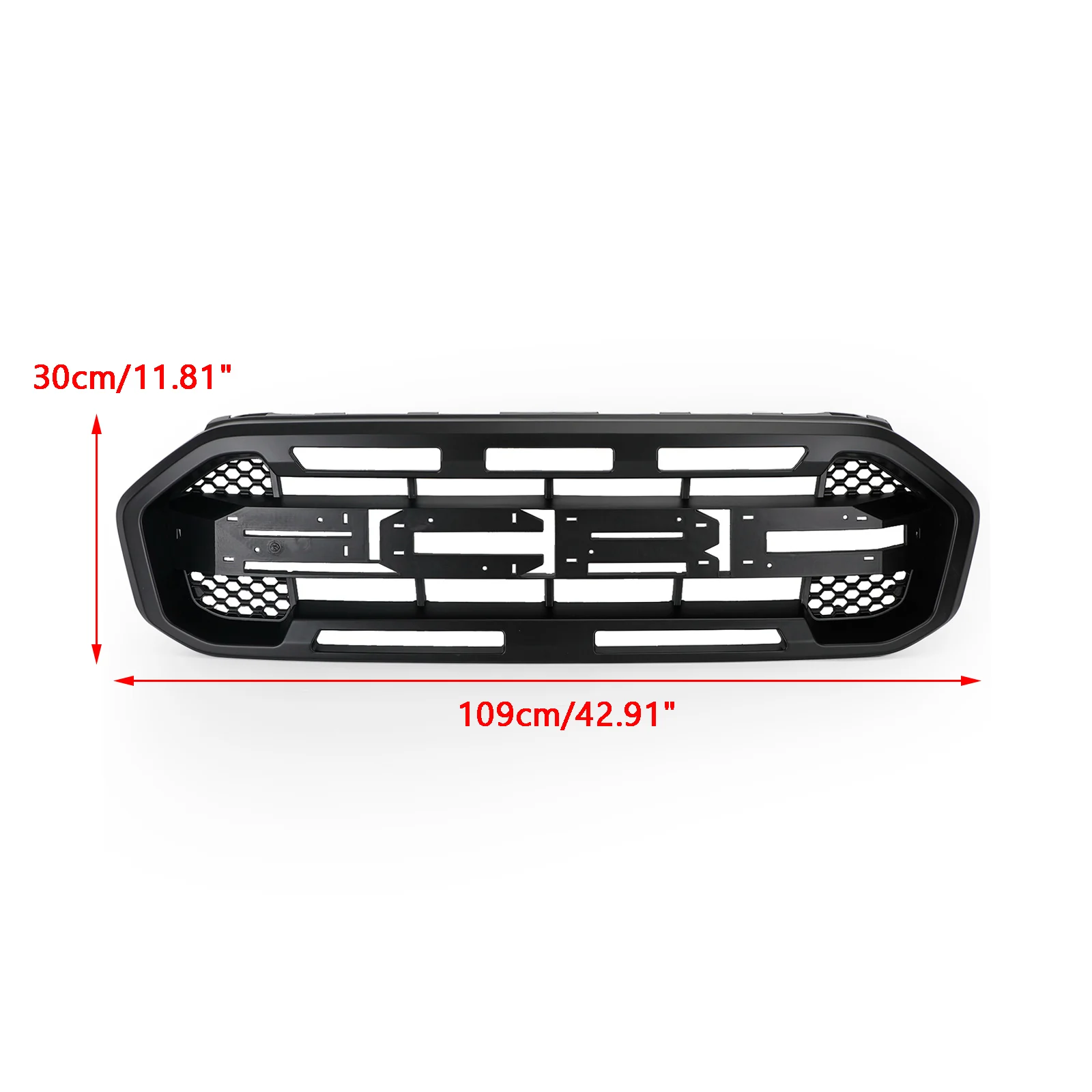 Black Raptor Style Front Bumper Grille Grill For Ford Ranger 2019 2020 ...