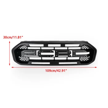 Black Raptor Style Front Bumper Grille Grill For Ford Ranger 2019 2020 ...