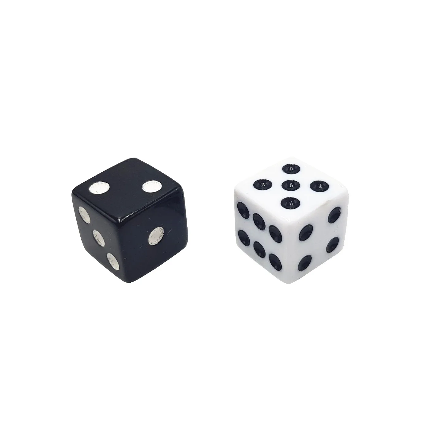 16mm D6 White Square Dice With Black Dots Custom Acrylic Polyhedral ...
