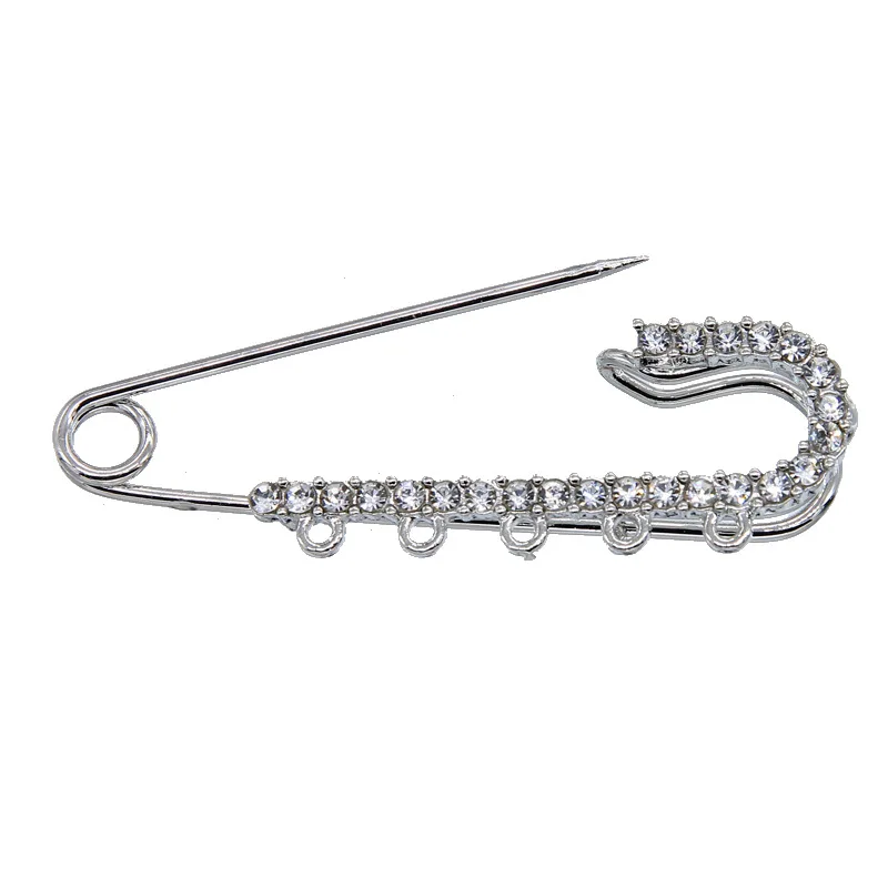 Loops Gold Plated Baby Pins Brooch Rhinestone Crystal Muslim Islamic ...