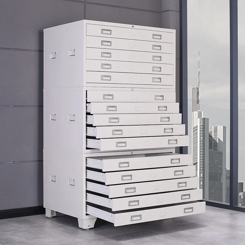 Mobile Drawing Storage Cabinet 5 Drawers A0 Size Paper Flat File Map ...