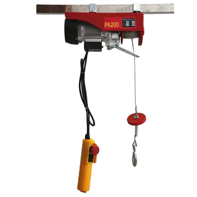 110v 220v Mini Small Portable 100kg 300kg Remote Control Wire Rope ...