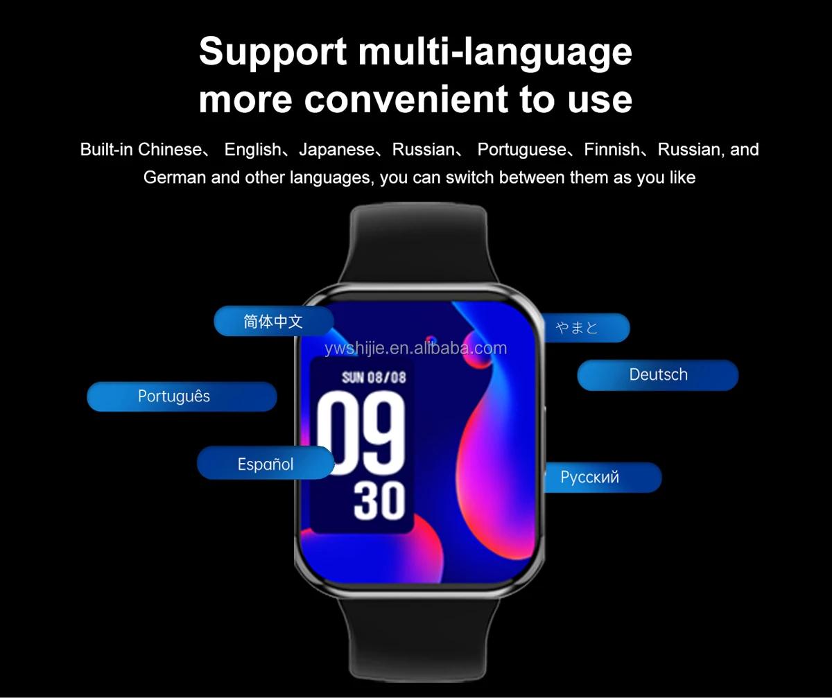 H66 Voice Assistant Breathe Training Dynamic Heart Rate Analyzing Blood ...