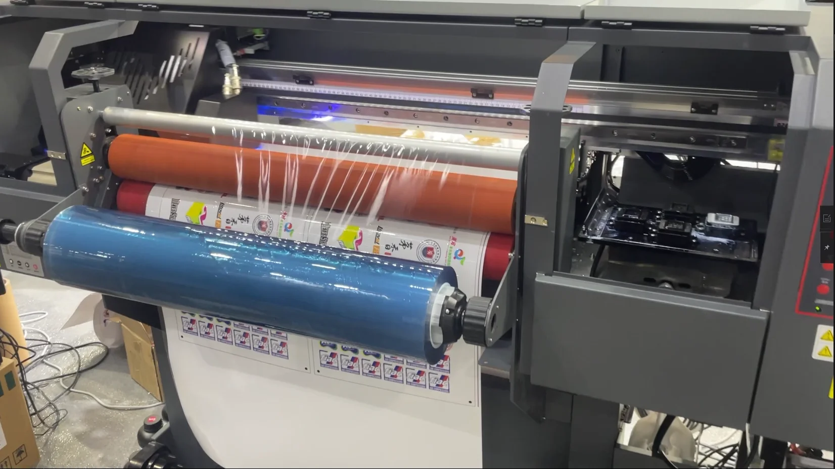 Tf A1 Large Format 60cm Ab Film Crystal Logo 2in1 Roll To Roll 24 Inch All In One 3 Head Uv Dtf ...