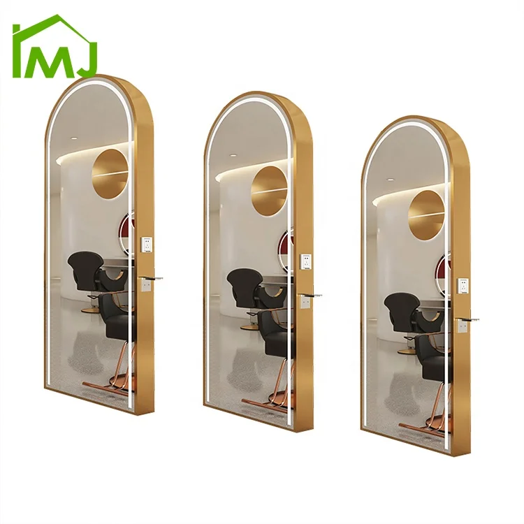 Wall Mounted large LED Salon Barber Mirror Beauty Barber full body ...