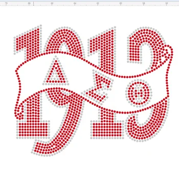 Delta Sorority 1913 Logo Custom Heat Press Rhinestone Transfer Flat ...