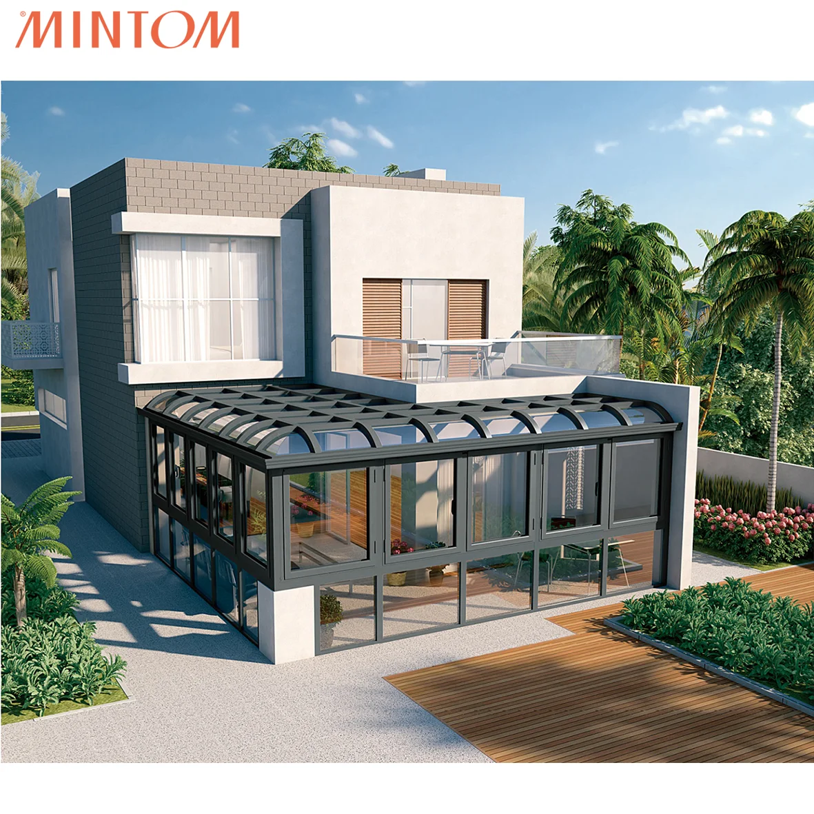 Mintom thermal break glass houses soundproof modular garden rooms ...