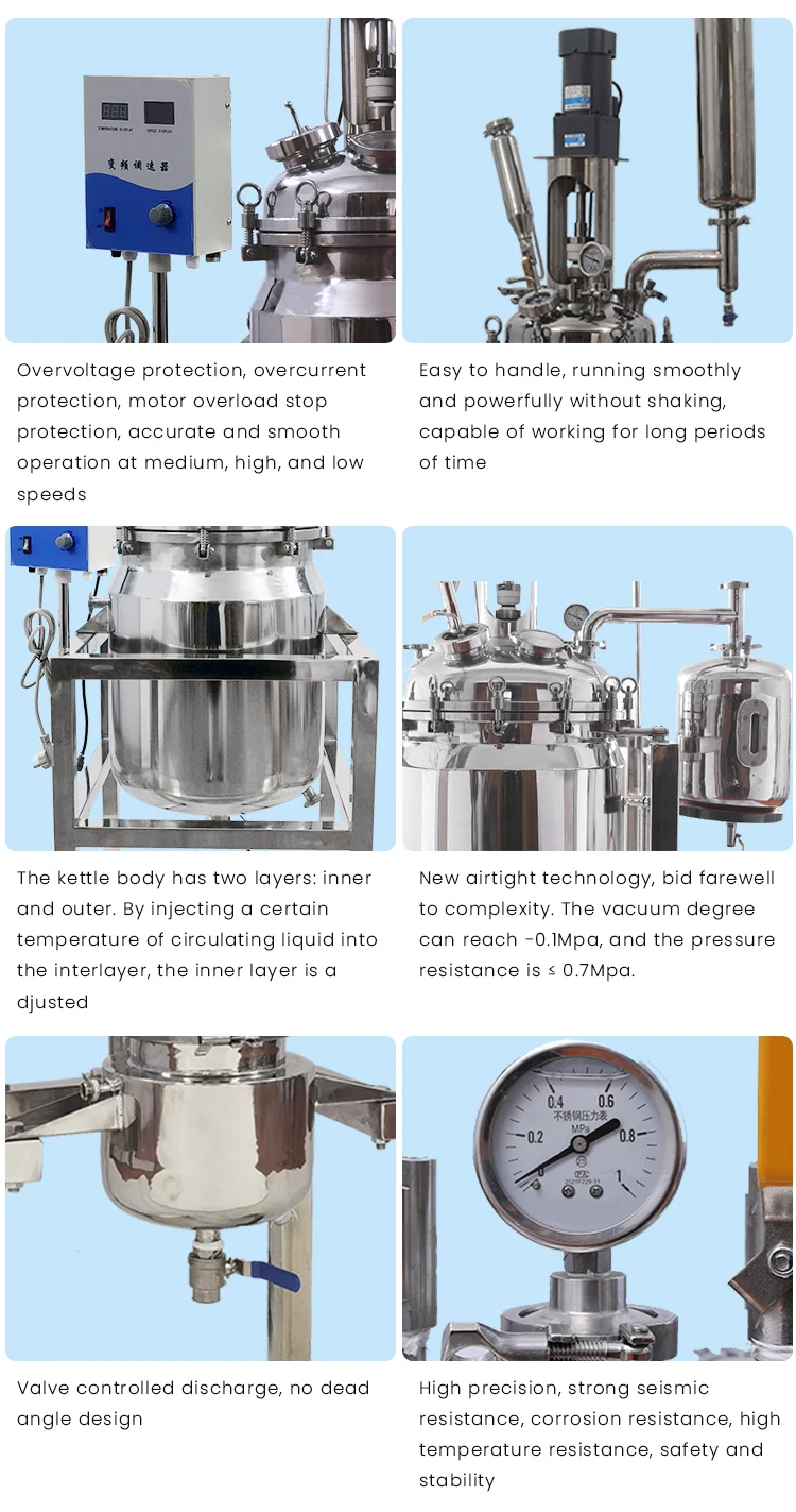 Stainless Steel Cell Culture Bioreactor 10L 20L 50L 100L Lab Scale ...