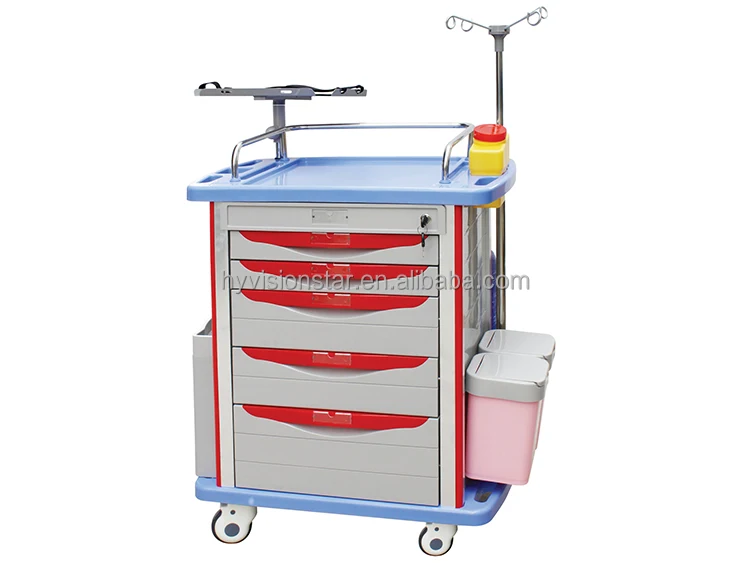 Bsa9 Multi-functional Tool Transfusion Abs Emergency Medical Trolley Cart With Drawers - Buy ...