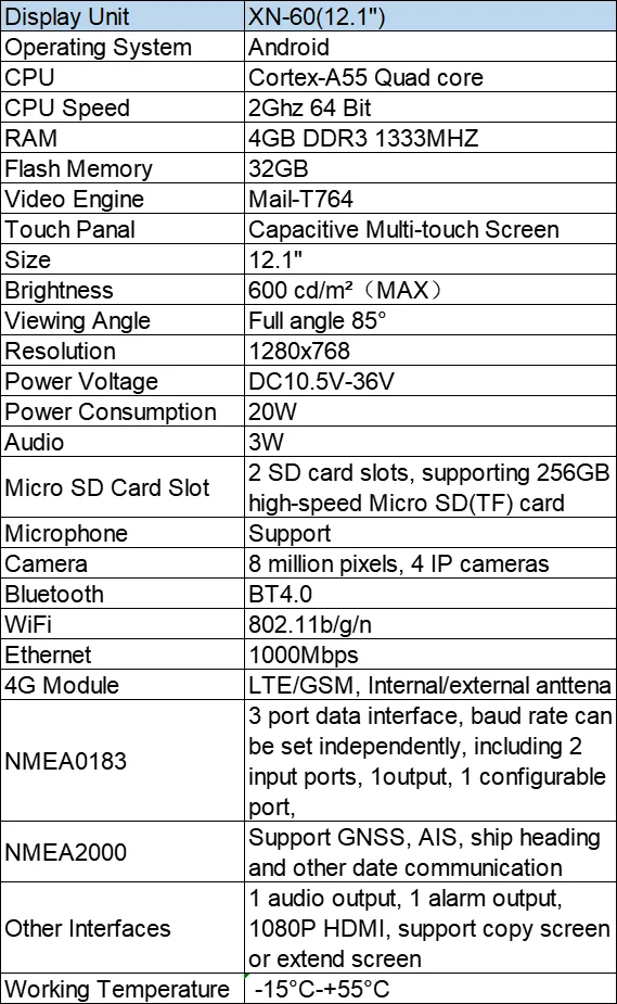 XINUO XN-6012 - Advanced GPS Chart Plotter with AIS Transponder