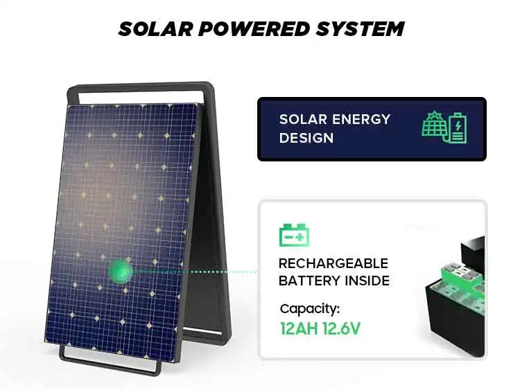 Solar Powered Readable Digital Advertising Display Rechargeable Battery ...