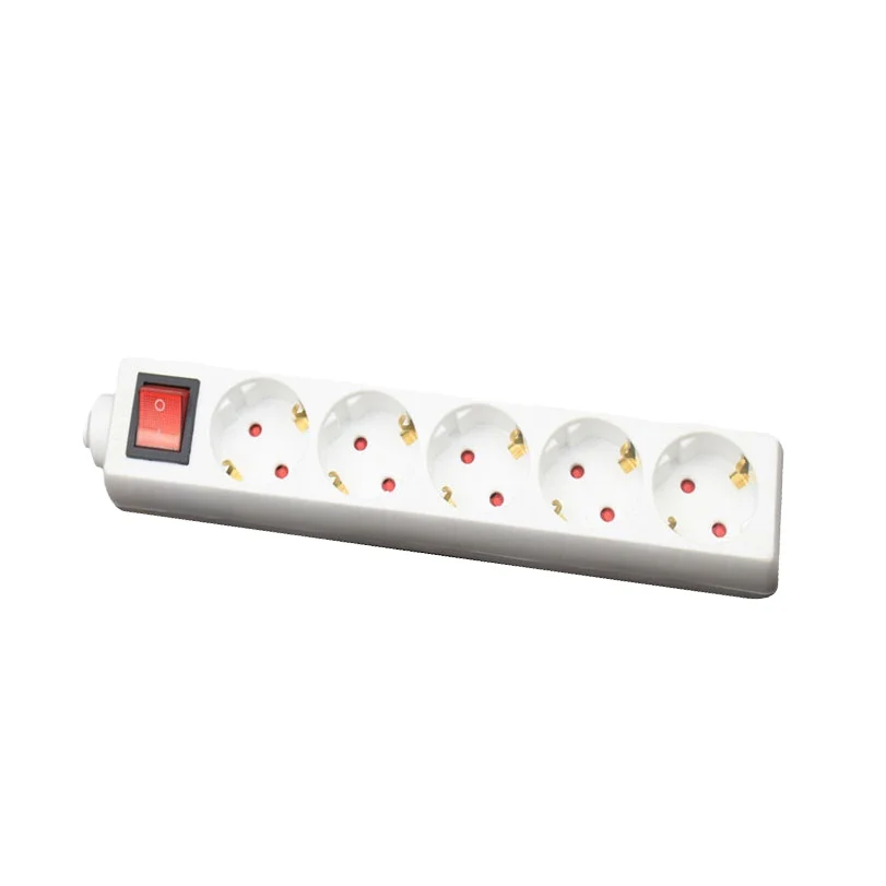 6-Way EU Standard Extension Cord 6 Outlets Power Strip Switch 1.5m 3m ...