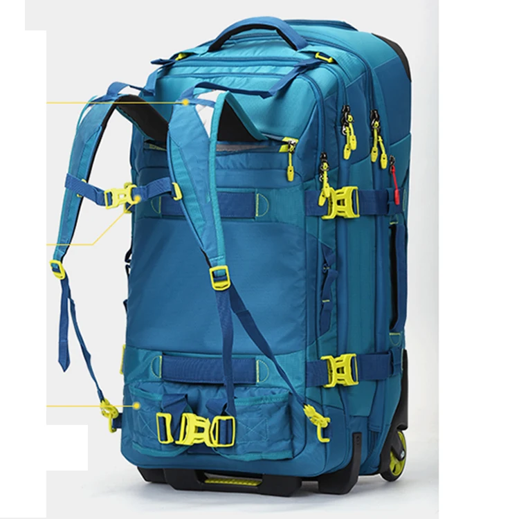 Custom Large Rolling Duffle Holdall Backpack Camping Hiking Gear ...