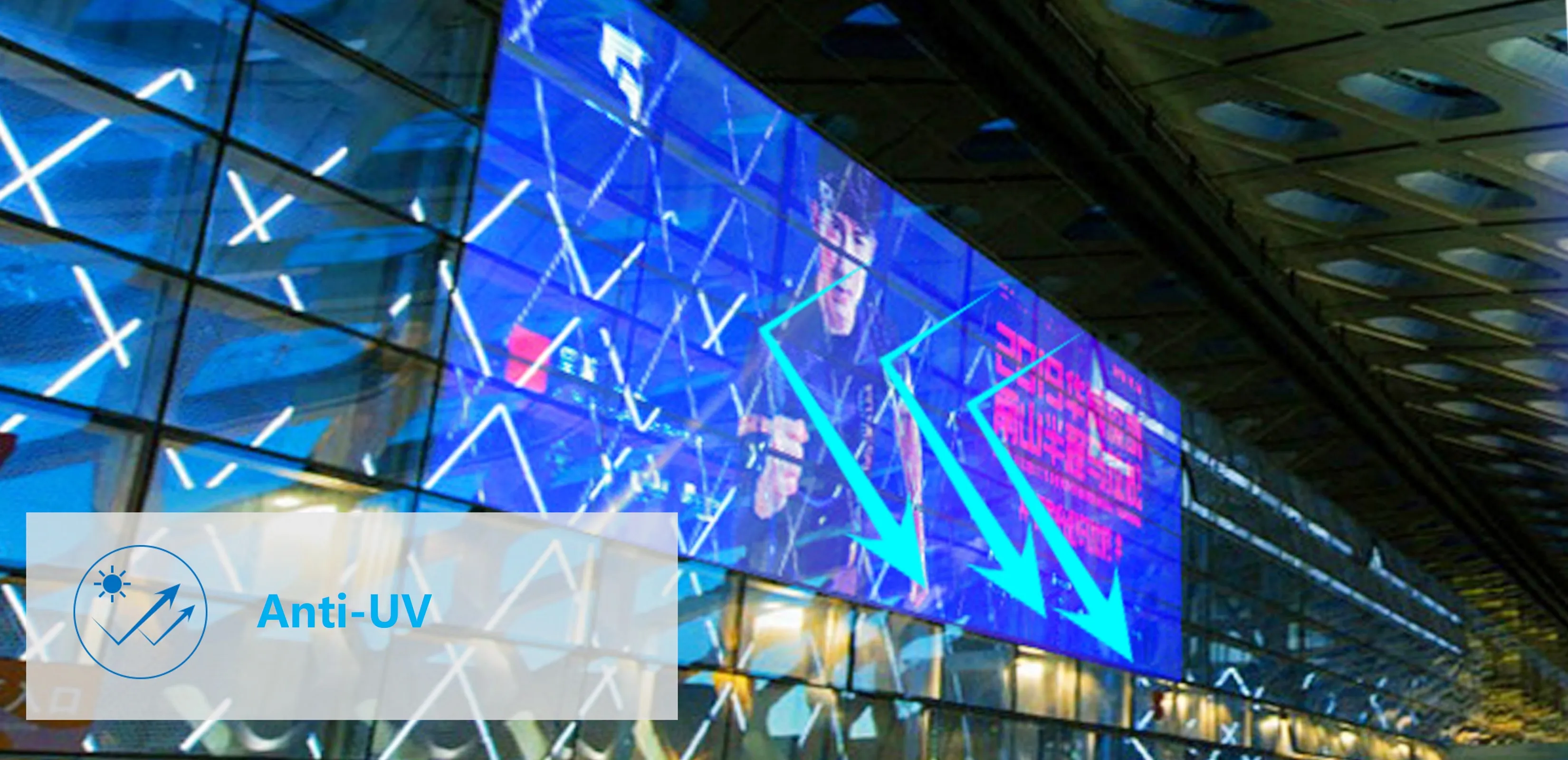 55 Inch Indoor LED Display - Customized Transparent Film Screen