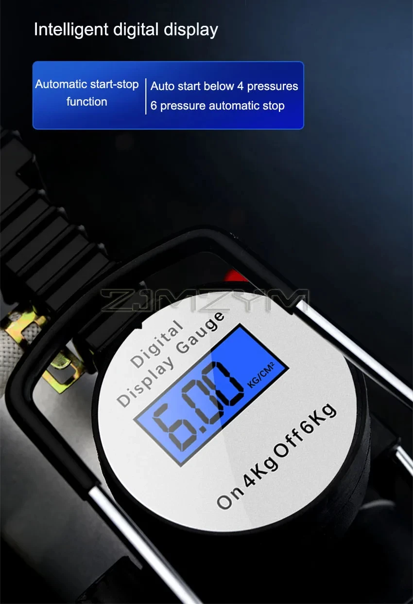 2.5l 150w 12v/220v Air Compressor Car Tire Inflator Pump Portable Pressure Pump For Car ...