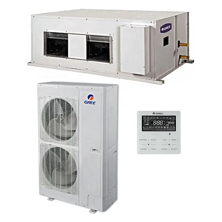 Industrial R32 R410A Split Ducted Air Conditioning System AUX Duct Type ...