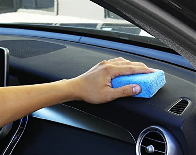 Custom Color Ceramic Car Coating Applicator Sponge With Plastic Barrier ...