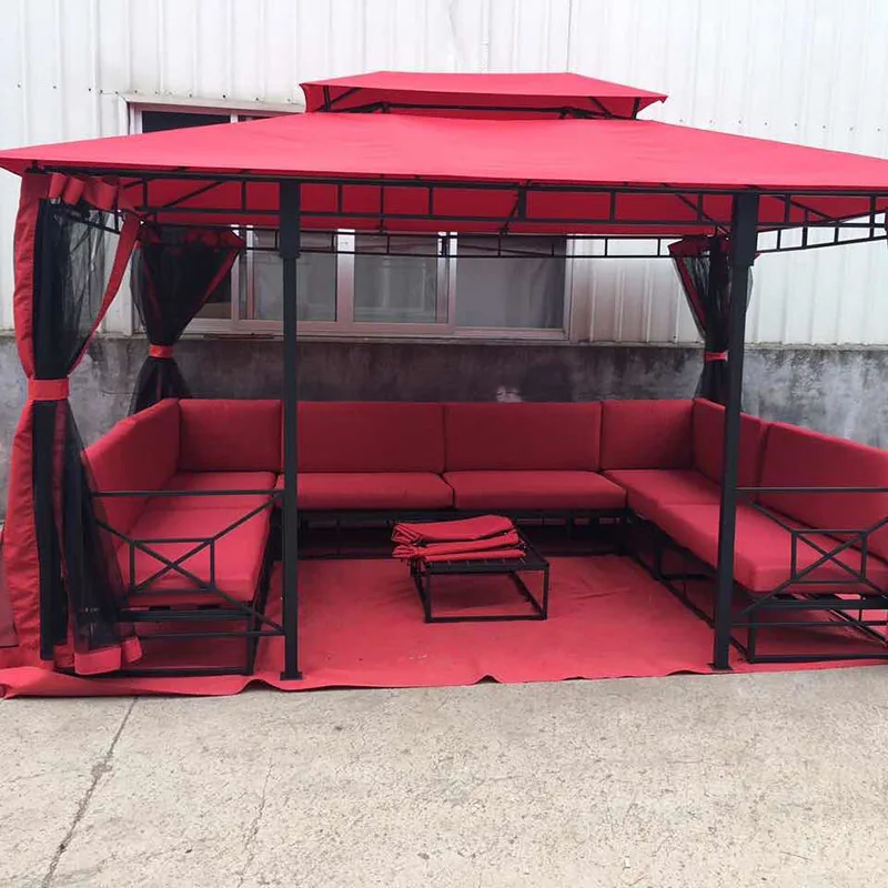 L 4x3 Custom Waterproof Sunshade Steel Outdoor Furniture Sofa Set ...