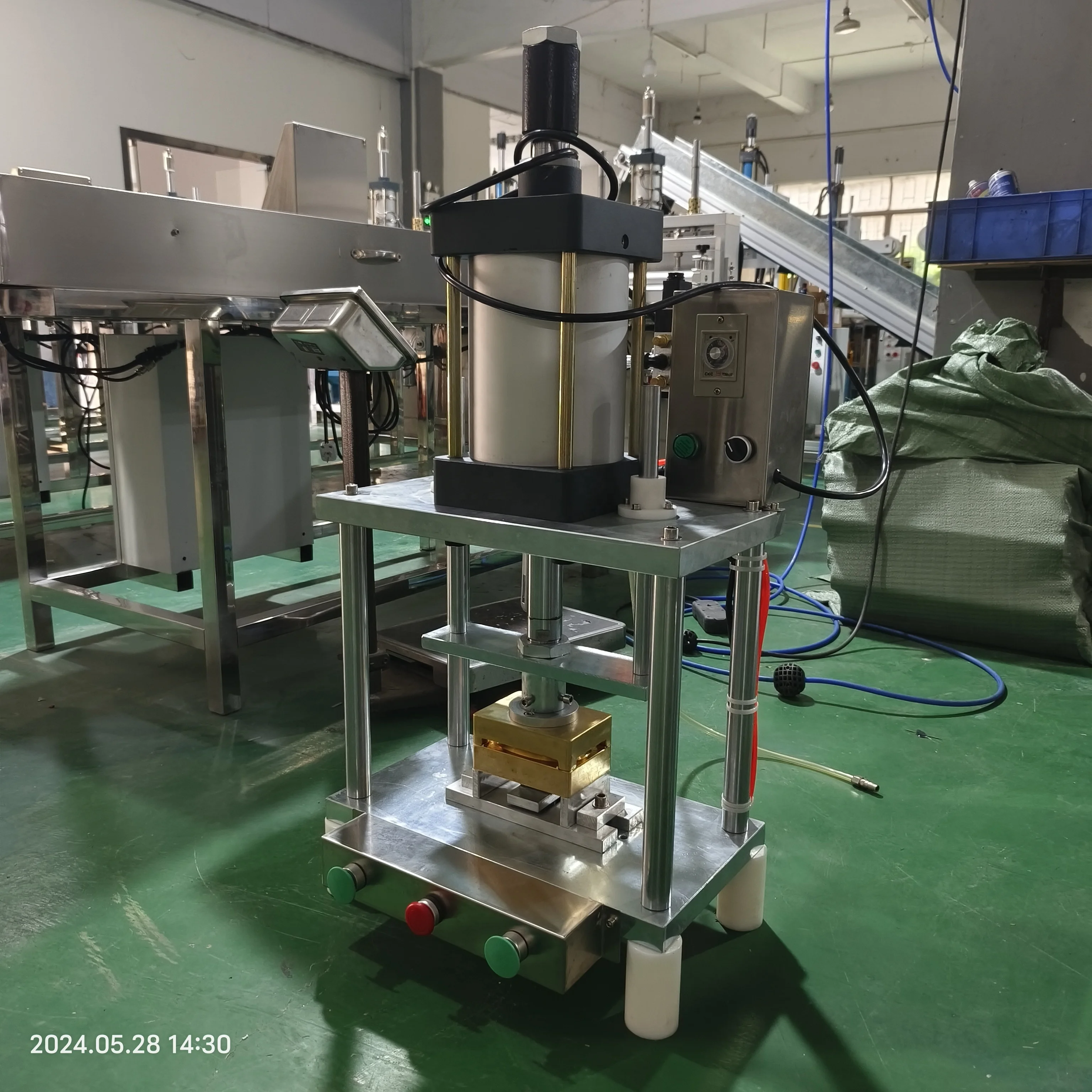 Pneumatic Manual Press Stamping Machine Controller and Dual Buttons ...