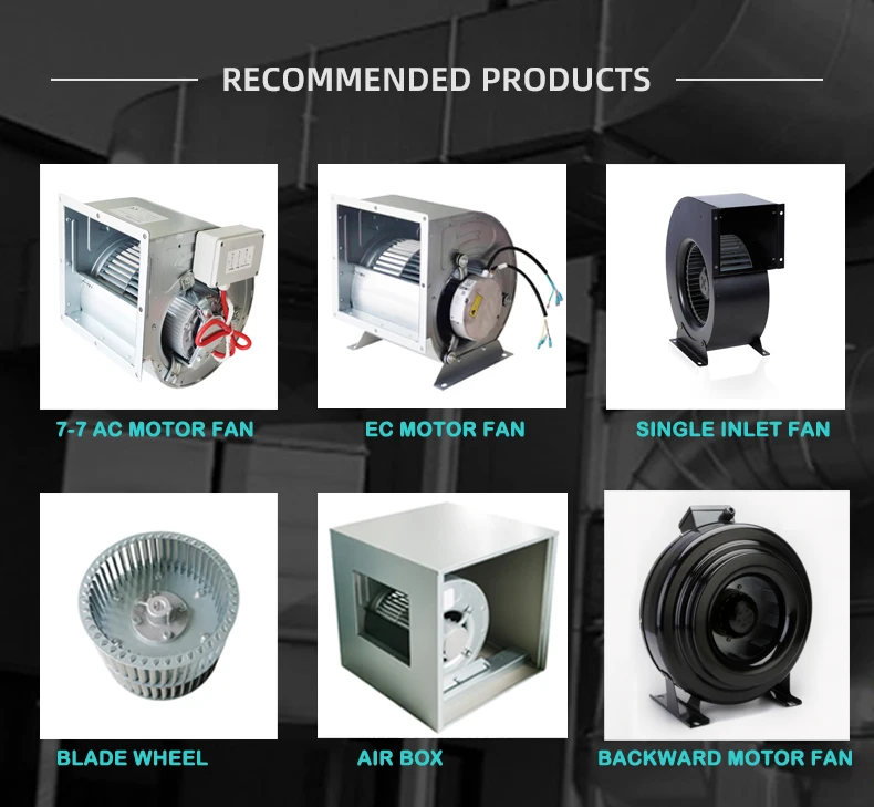 120V 60Hz Motor Drive Metal 48 Pcs Blades Wheel Single Inlet Impeller ...