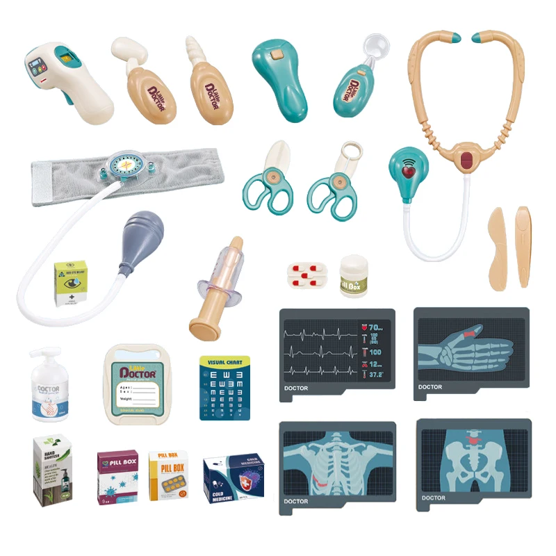 Simulation Medical Trolley Cart Doctor Table Toy Set Role Pretend ...