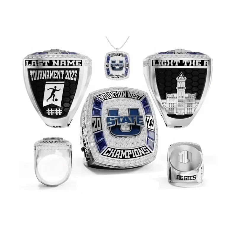 custom Championship Ring Most Valuable Player Gold Award Rings for team ...