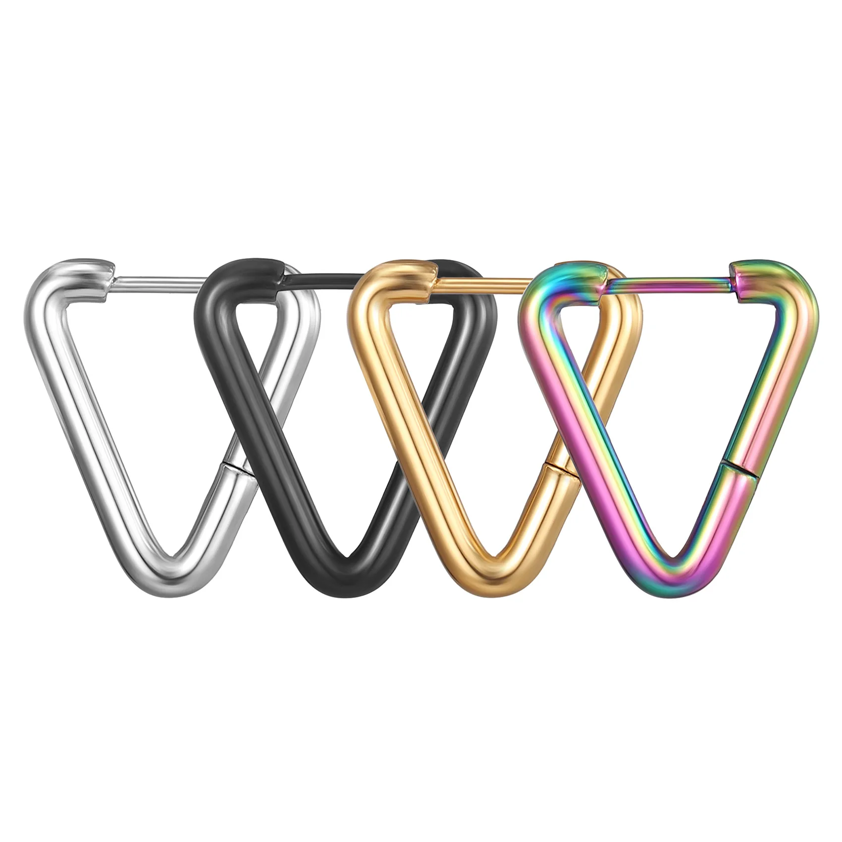 Humble Chic Thin Triangular Stainless Ear Buckle Earring For Women ...