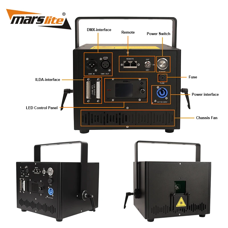10W RGB Laser Show Projector - Perfect for Events, Parties, Disco, and ...