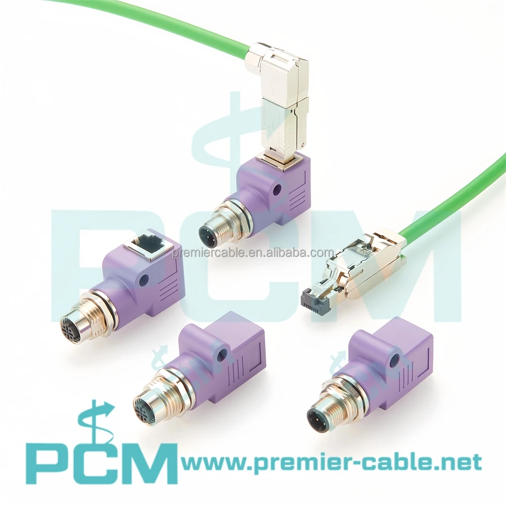 Profinet M12 D-Code 4Pin Female to RJ45 Female Adapter Circular Socket ...