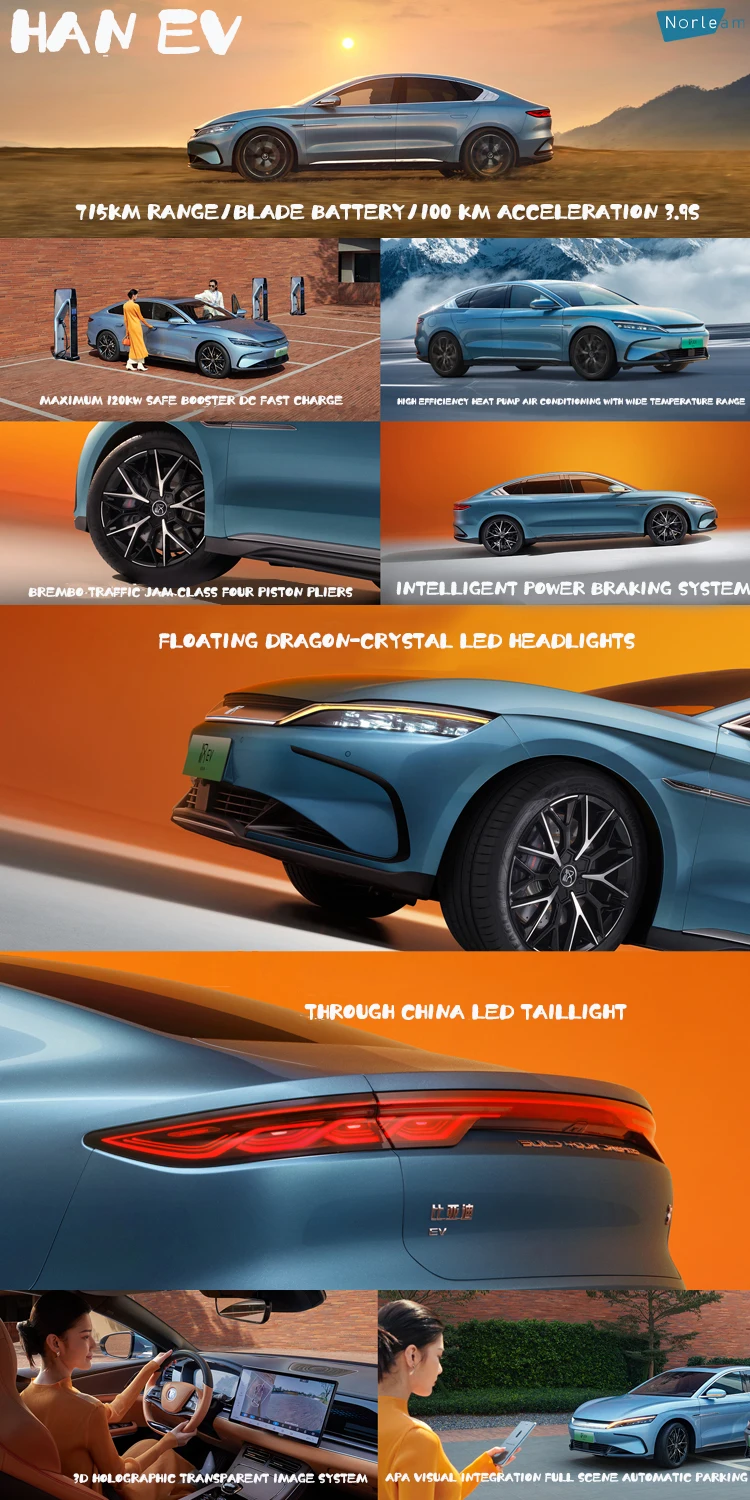 BYD HAN Electric Car Smart 2025 EV Medium and Long Range 506 KM 701 KM ...